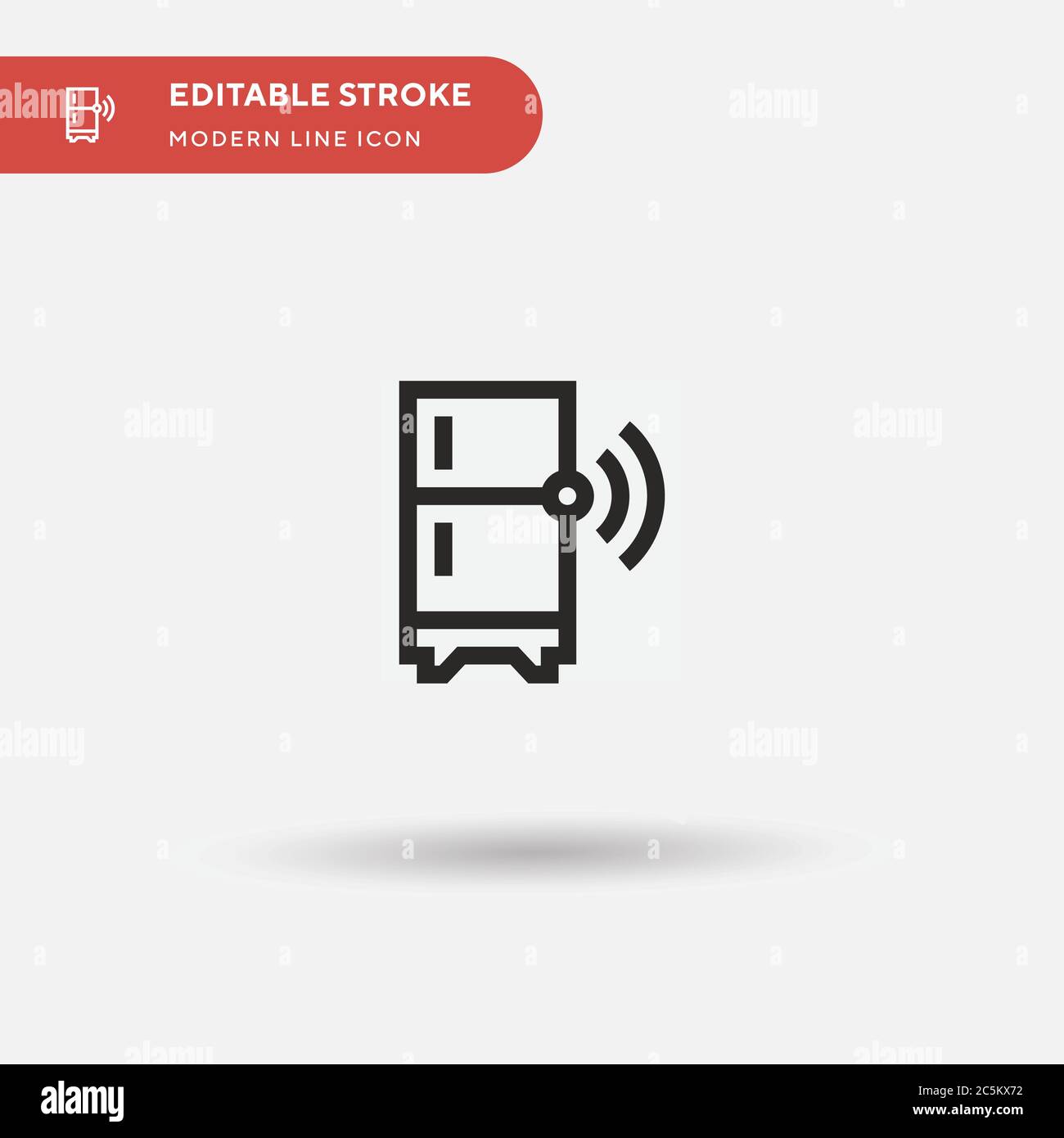 Modern fridge icon outline Stock Vector Images - Alamy