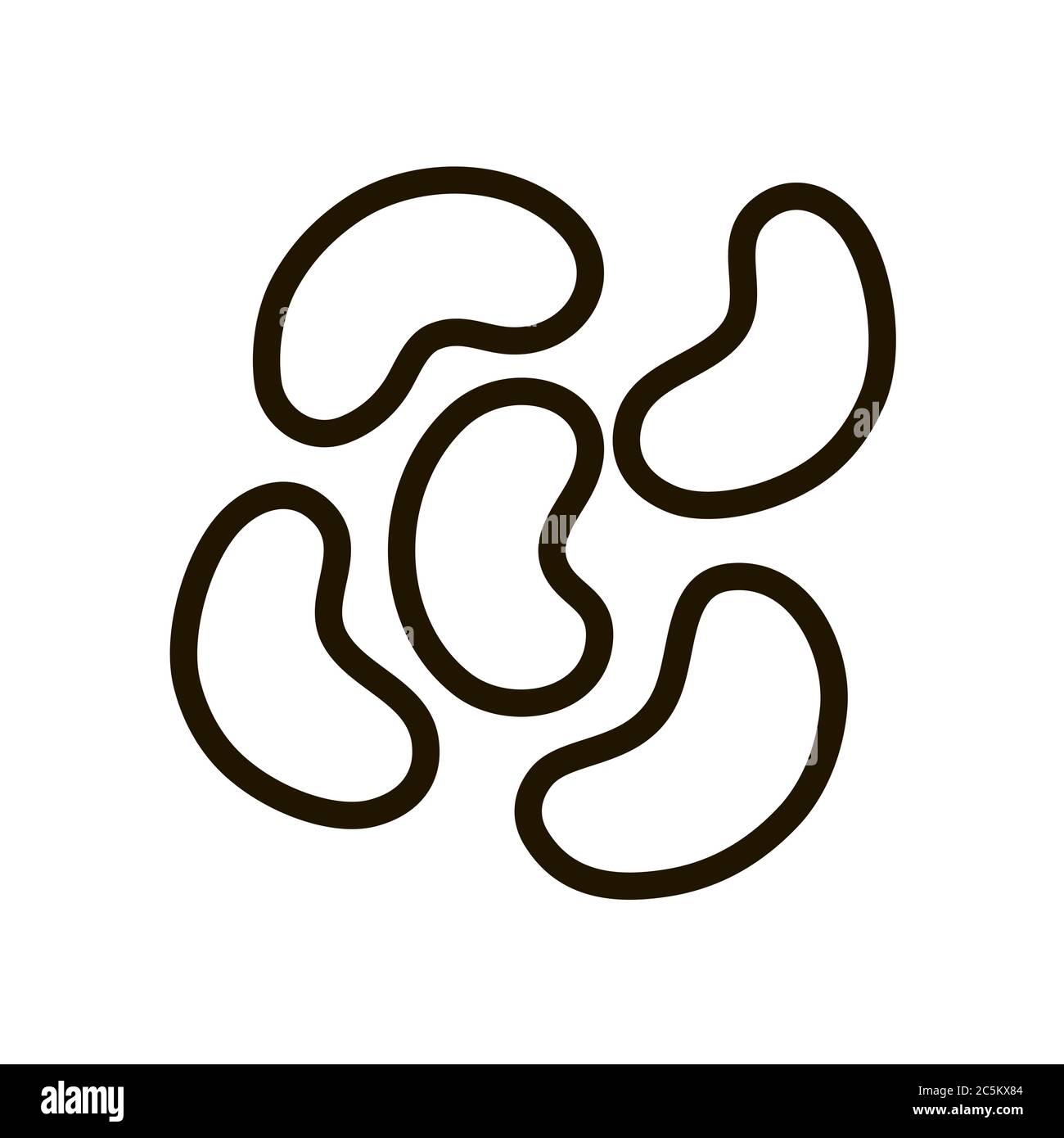 Beans icon in trendy flat style isolated. EPS 10 Stock Vector Image ...