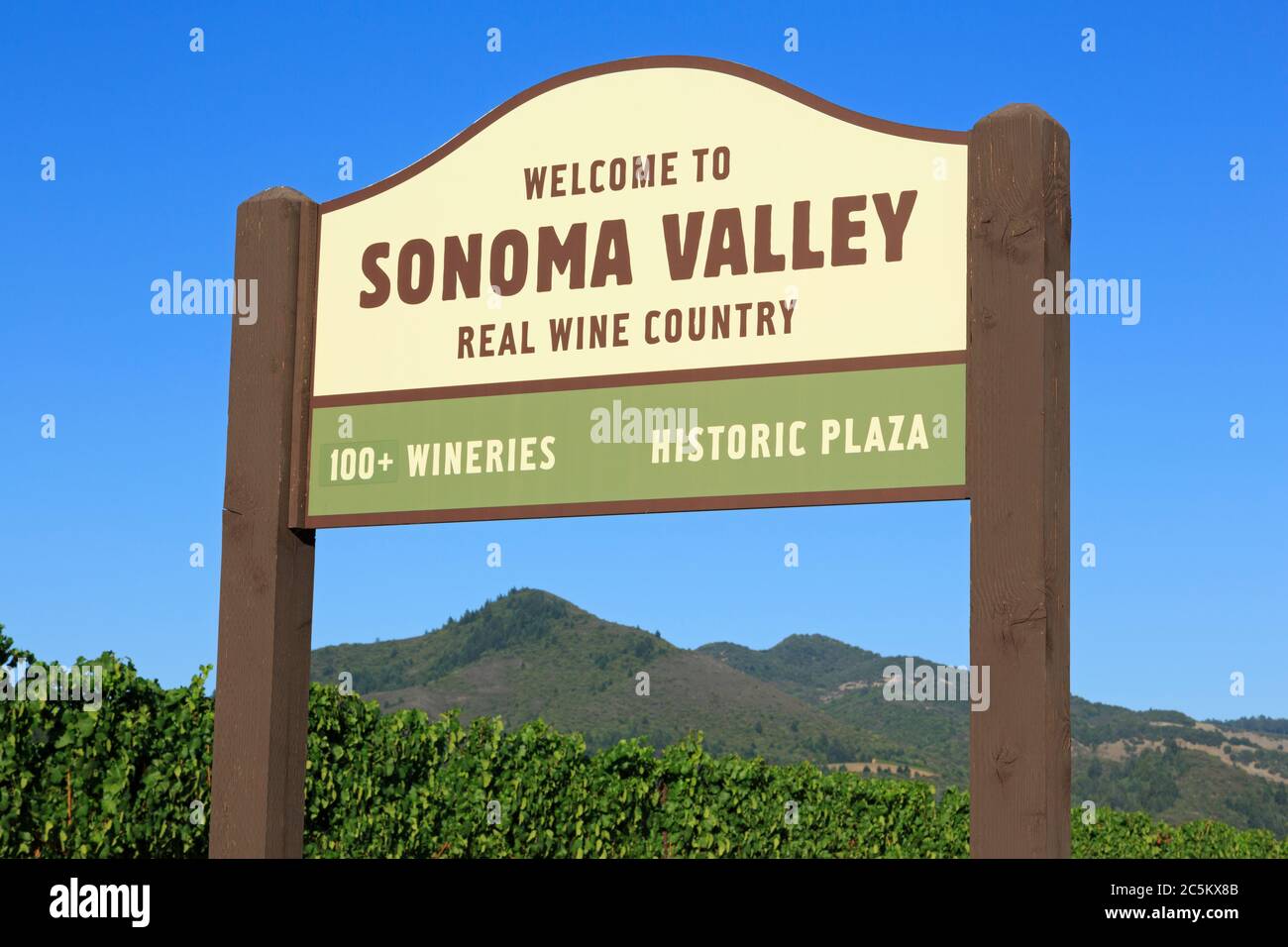 Welcome to Sonoma Valley,California,USA Stock Photo - Alamy