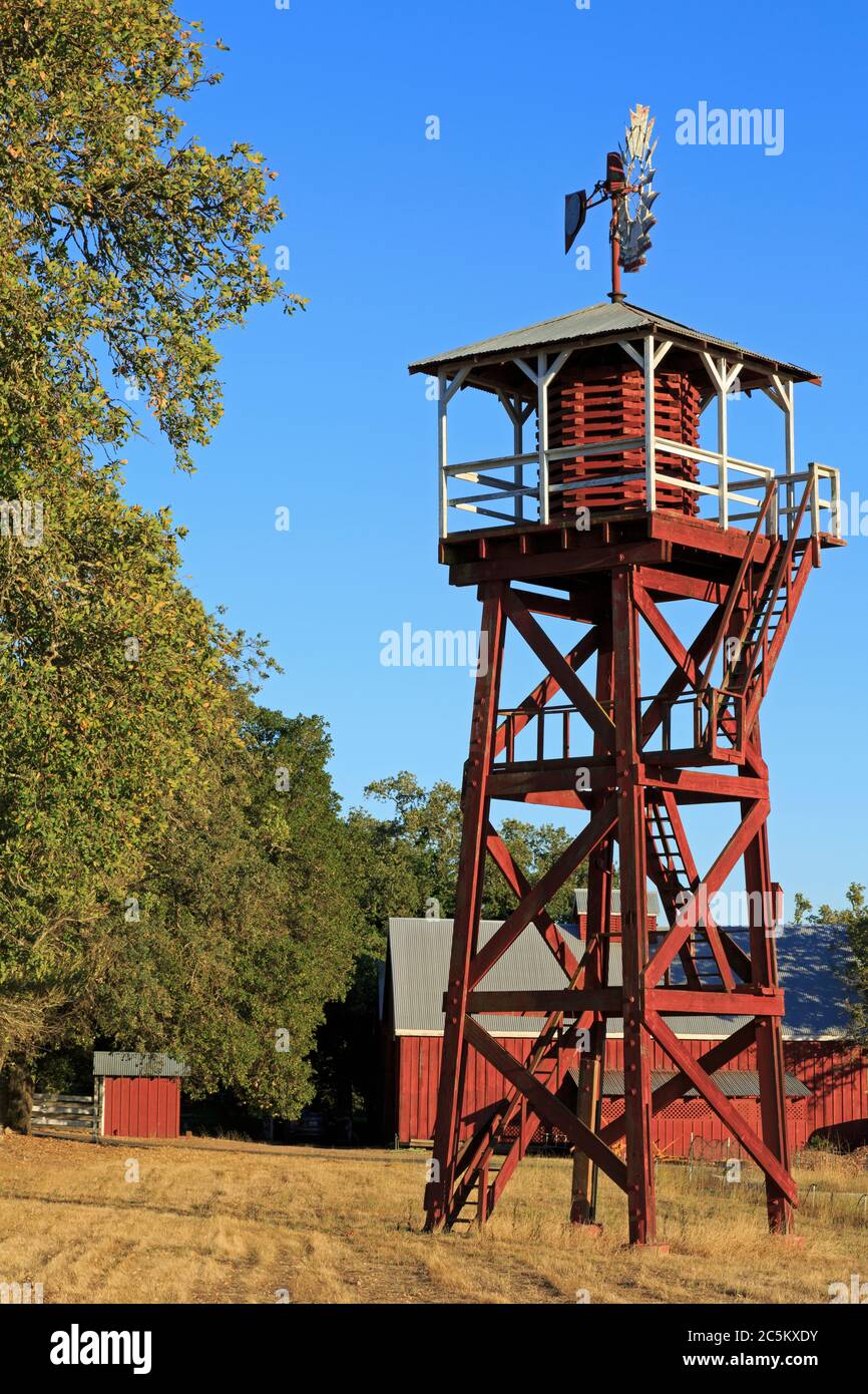 Water tower in Sonoma Valley,California,USA Stock Photo - Alamy