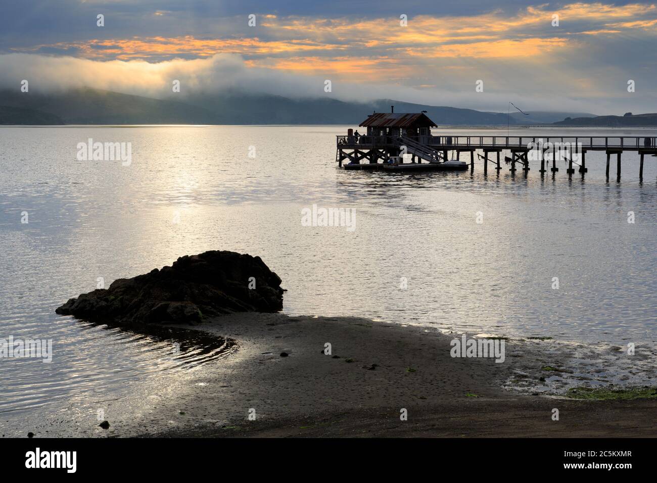 Nick's Cove Pier in Tomales Bay,California,USA Stock Photo - Alamy