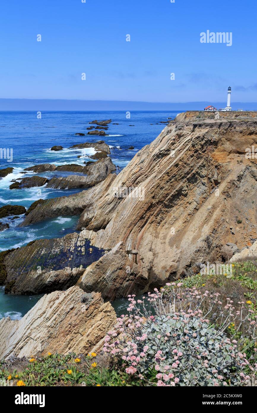 Point Arena Lighthouse,California,USA Stock Photo - Alamy