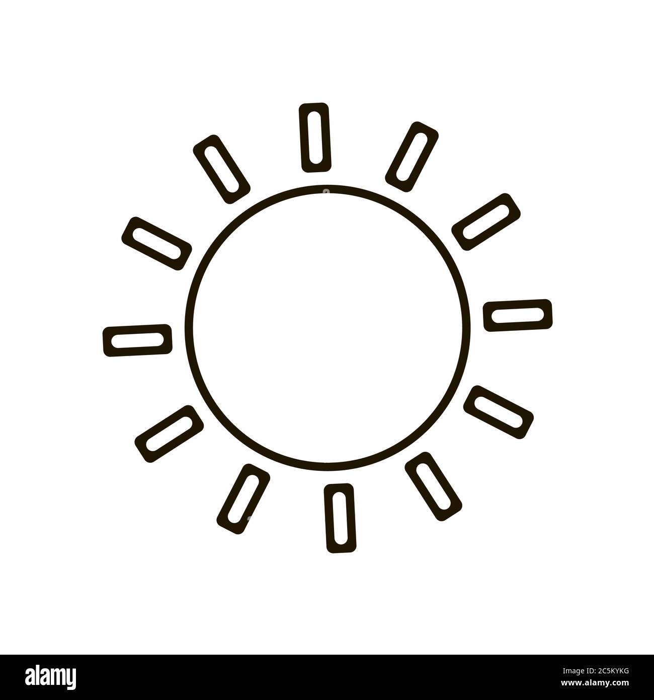 The sun icon in trendy flat style isolated. Illustration eps 10 Stock ...