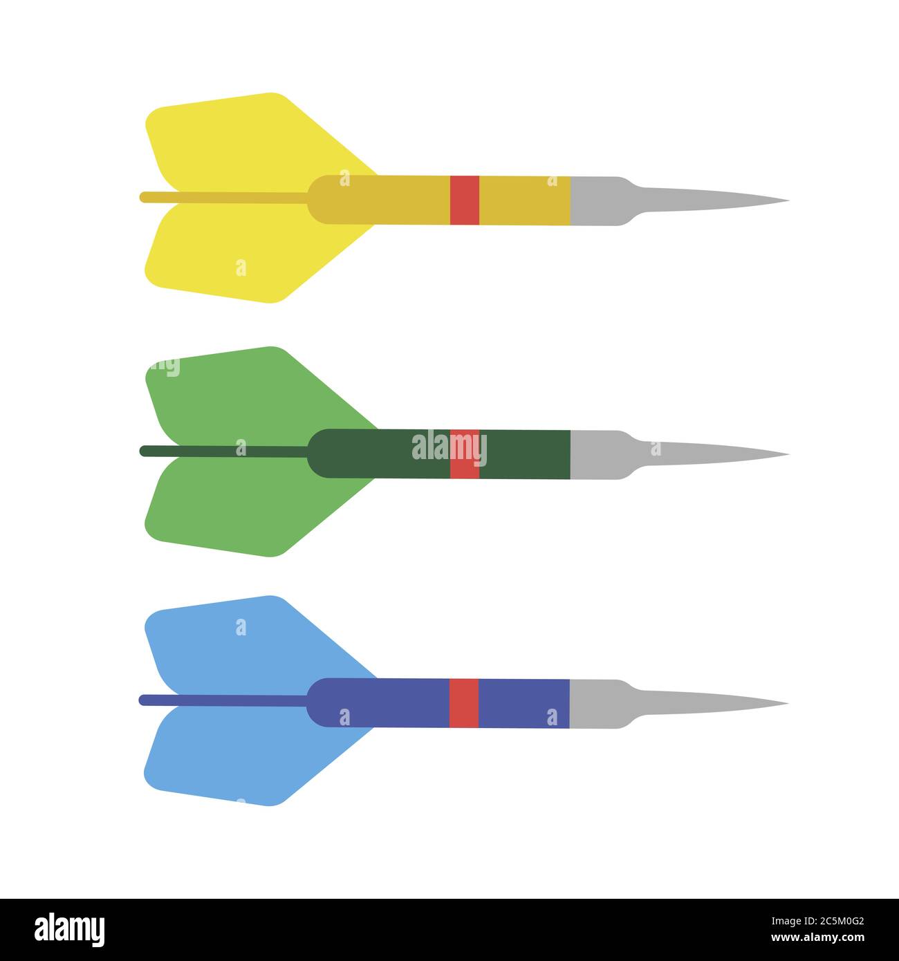 Darts on white background. Vector illustration in trendy flat style ...