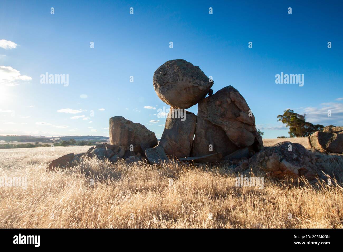 Rocks in an agricultural field in Western Australia Stock Photo - Alamy