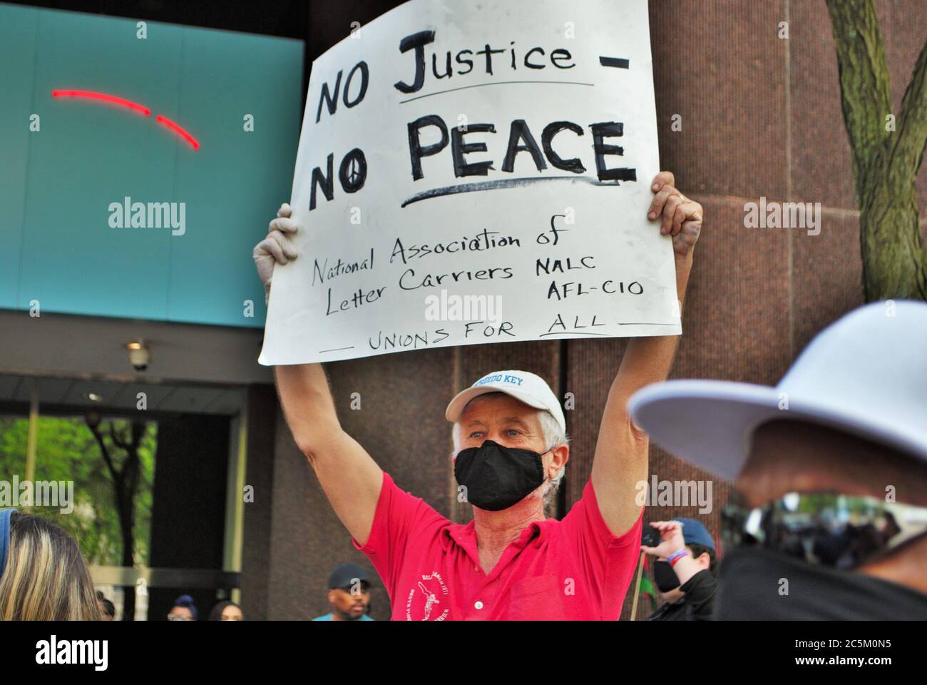 Dayton, Ohio, United States 05/30/2020 protesters at a black lives ...