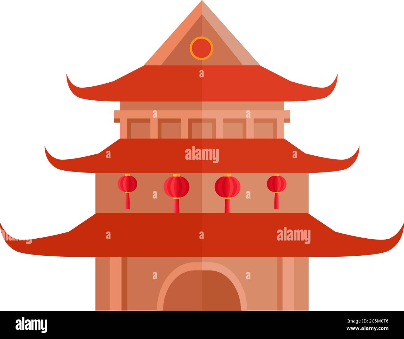Vietnam temple icon. Flat illustration of Vietnam temple vector icon ...