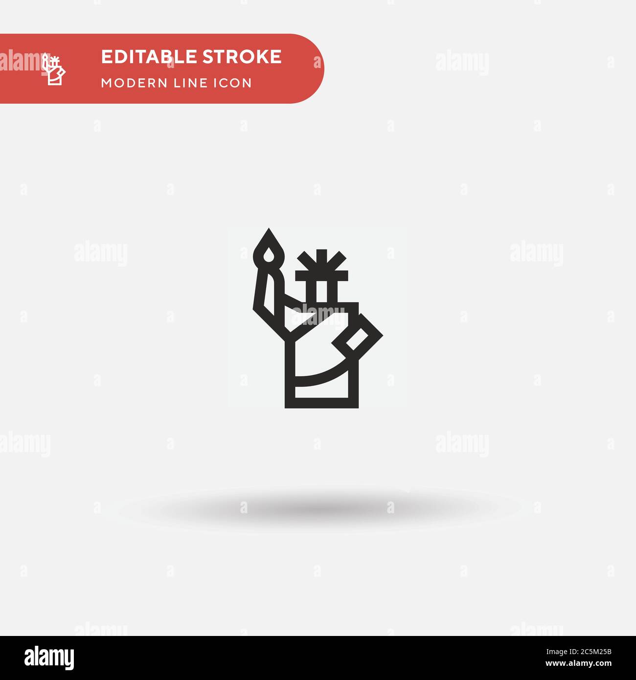 Statue Of Liberty Simple vector icon. Illustration symbol design ...