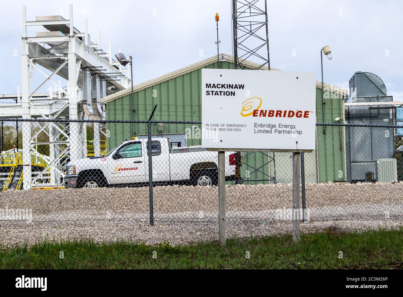 Mackinaw City, Michigan, USA - May 30, 2020: Exterior of Enbridge Inc ...