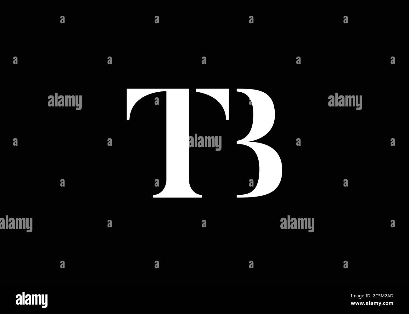 Initial Monogram Letter T B Logo Design Vector Template. T B Letter ...