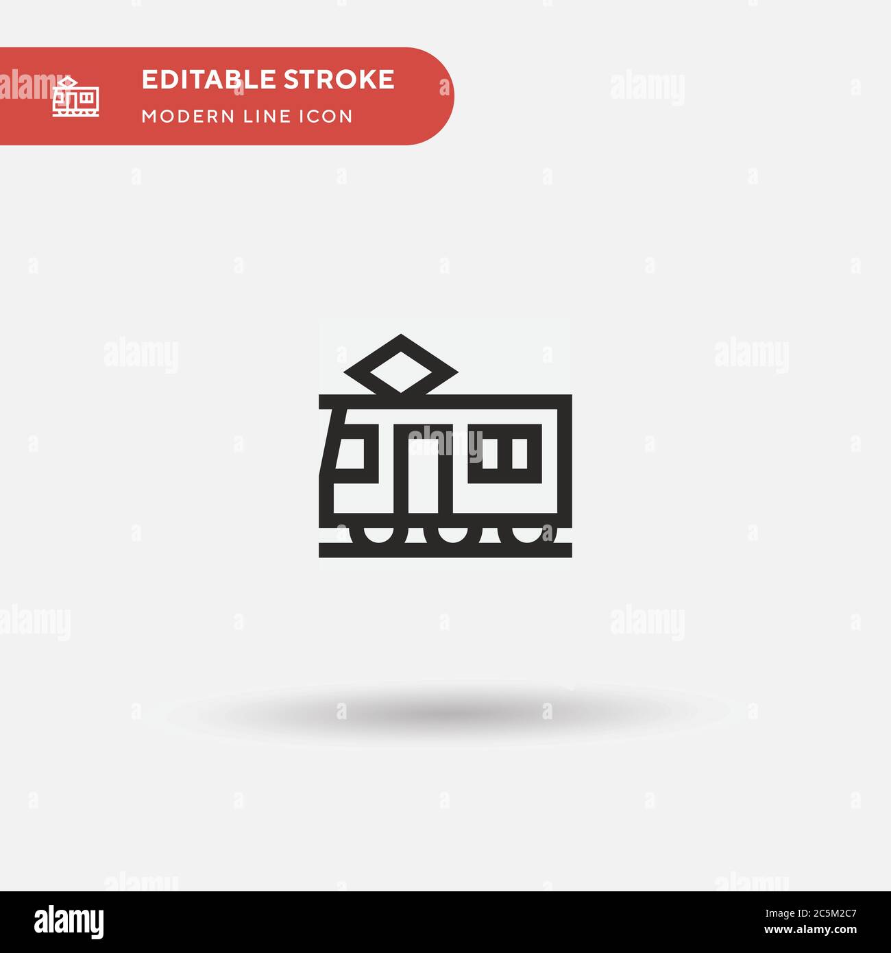 Tram Simple vector icon. Illustration symbol design template for web ...