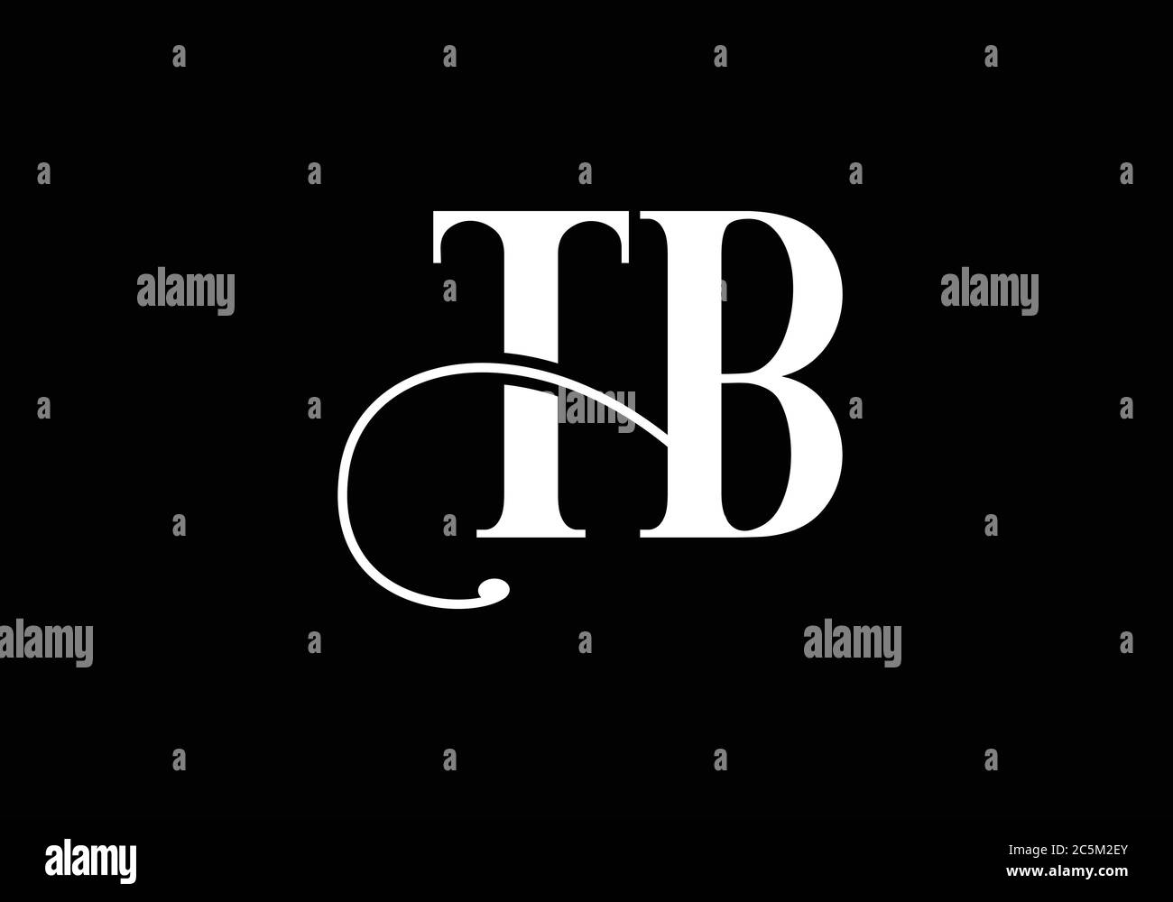 Initial Monogram Letter T B Logo Design Vector Template. T B Letter ...
