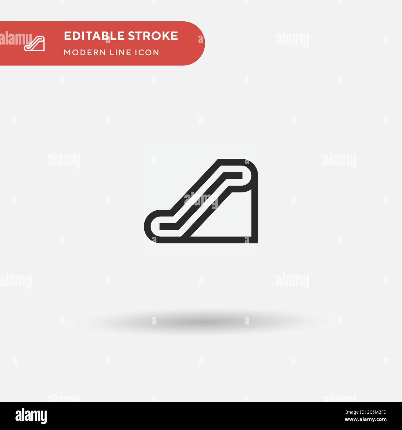 Escalator Simple vector icon. Illustration symbol design template for ...
