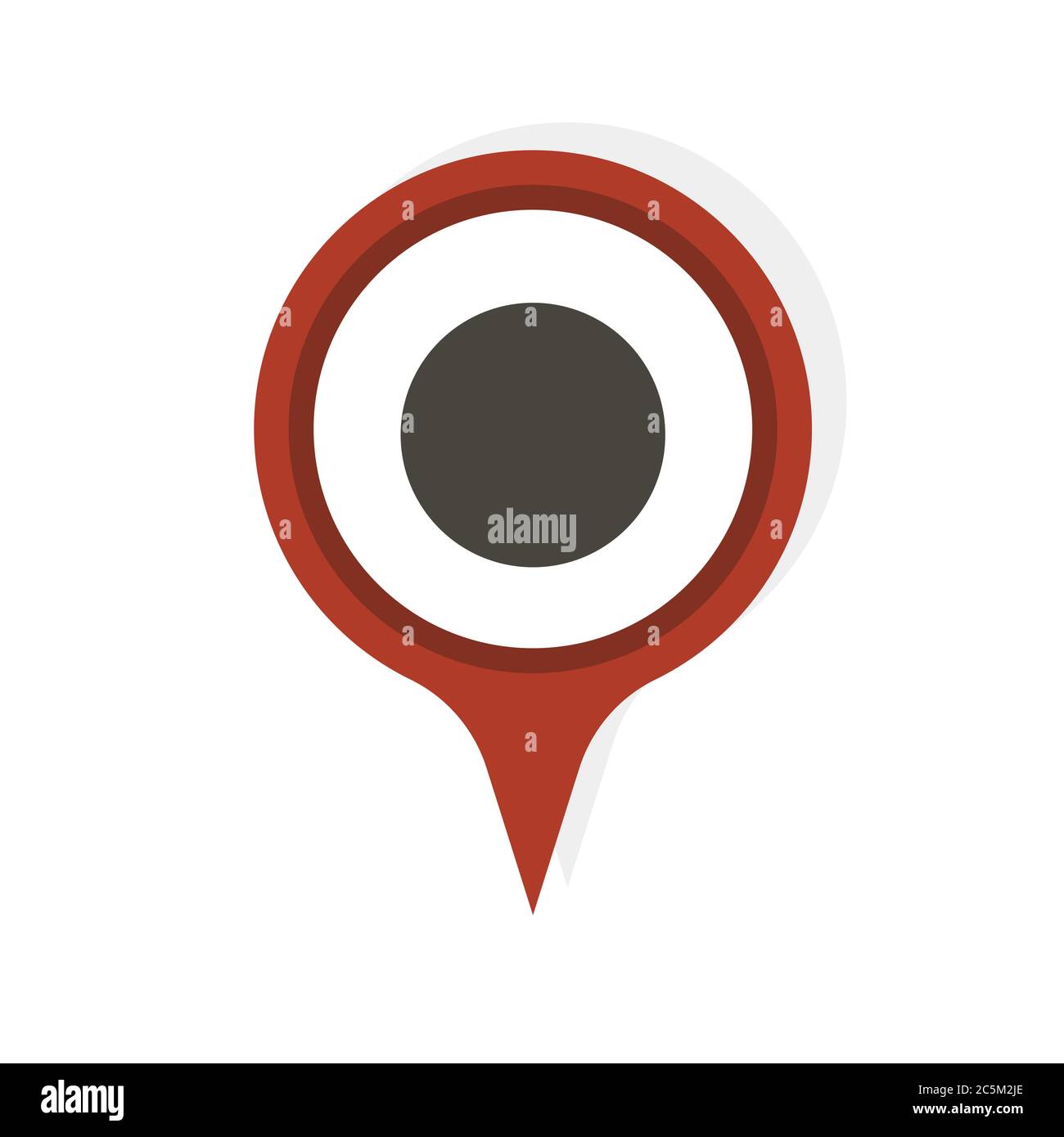 Pin map place location icon on white background. Vector illustration in ...