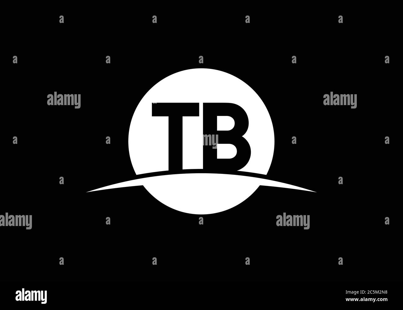 Initial Monogram Letter T B Logo Design Vector Template. T B Letter ...