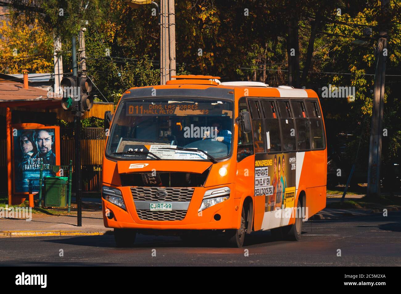 Santiago, Chile - March 2016: A public transport bus in Santiago Stock ...