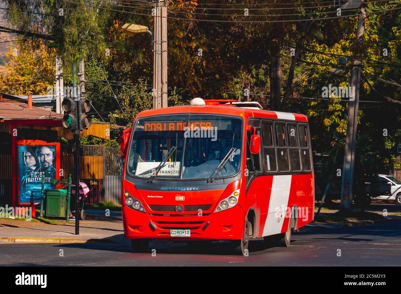 Santiago, Chile - March 2016: A public transport bus in Santiago Stock ...