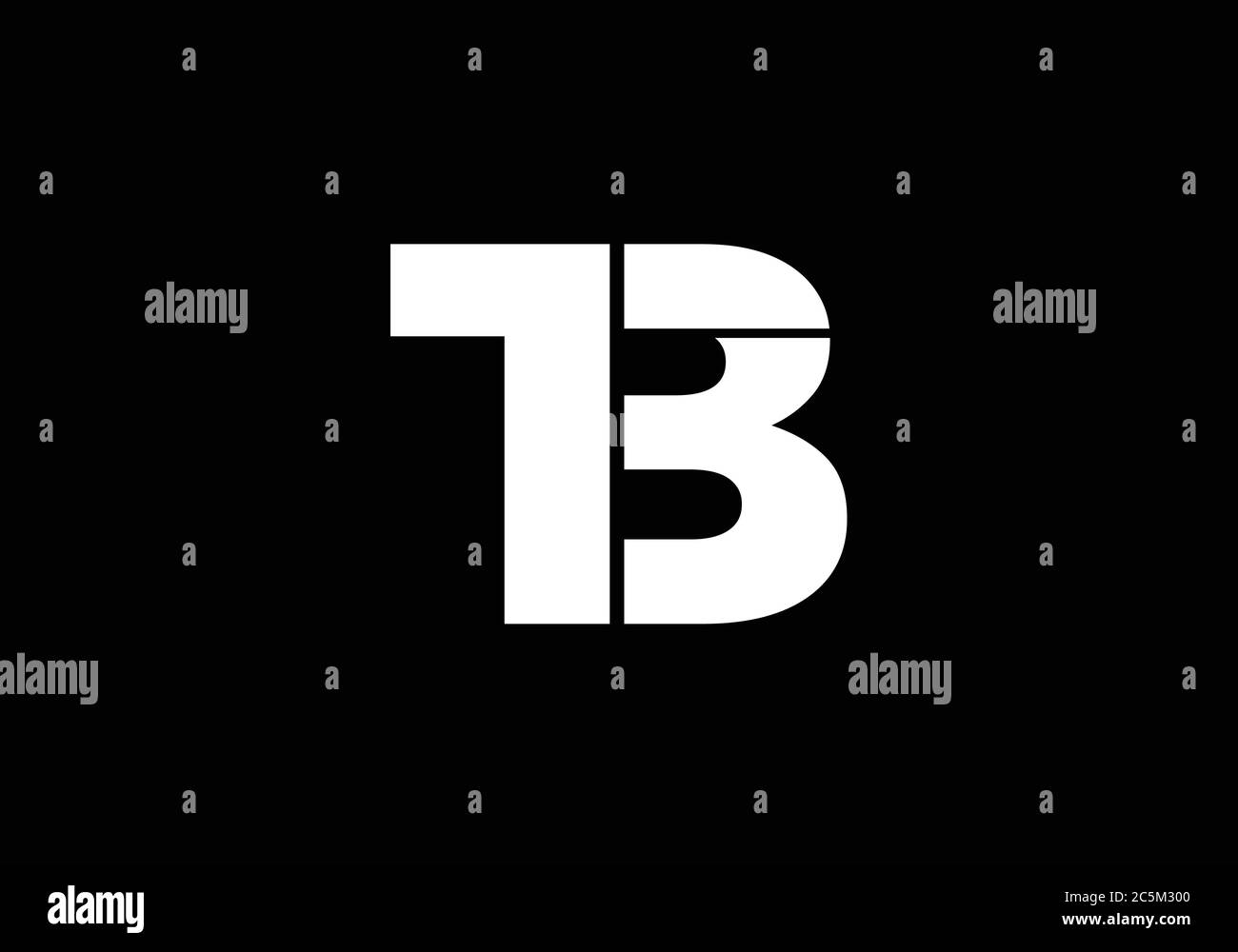 Initial Monogram Letter T B Logo Design Vector Template. T B Letter ...