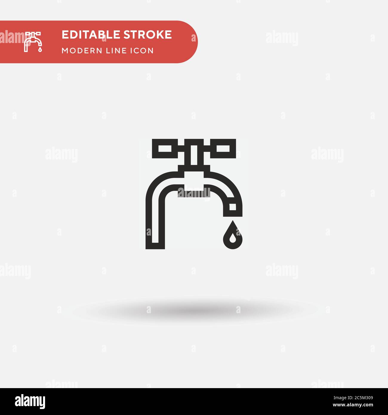 Faucet Simple vector icon. Illustration symbol design template for web ...