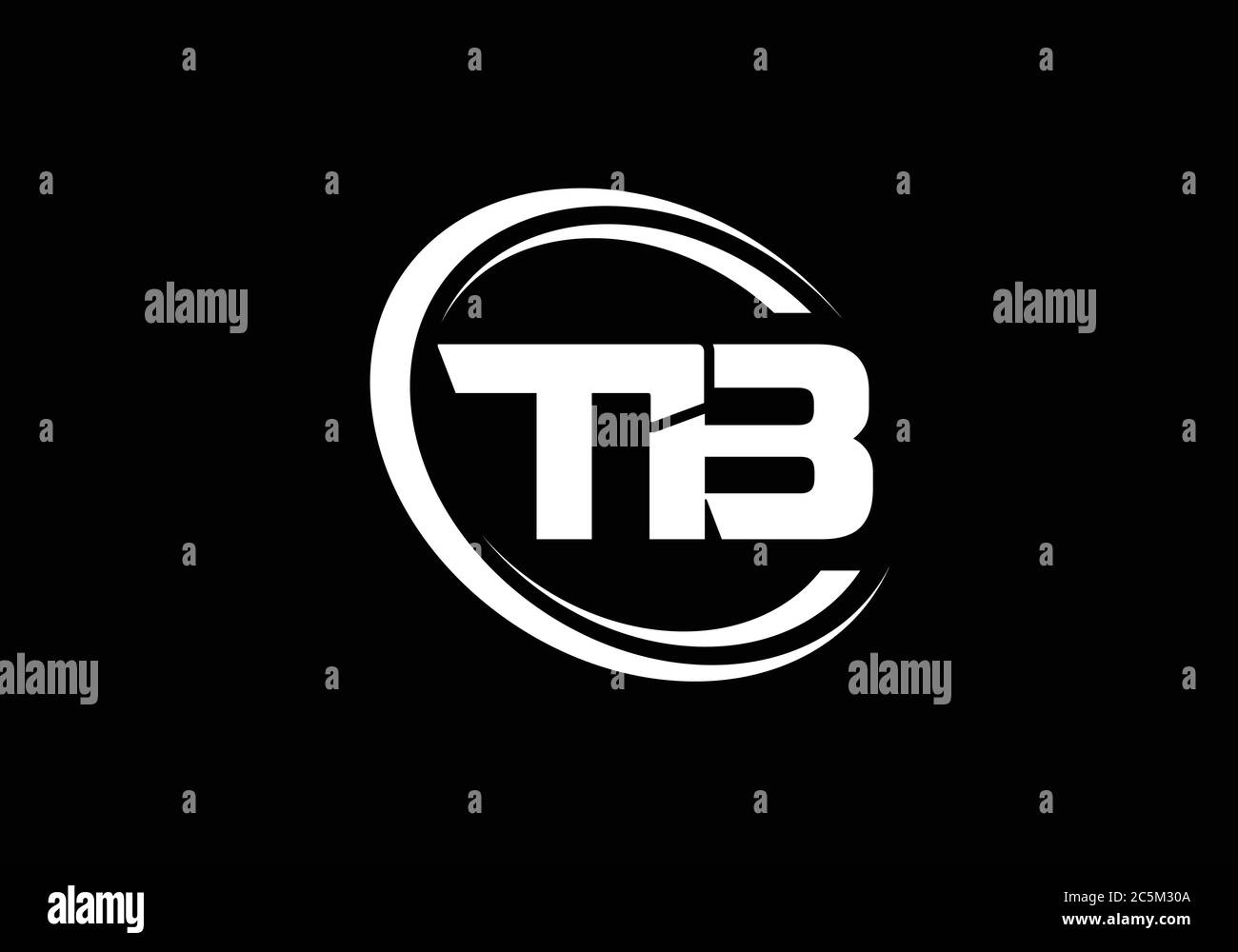 Initial Monogram Letter T B Logo Design Vector Template. T B Letter ...