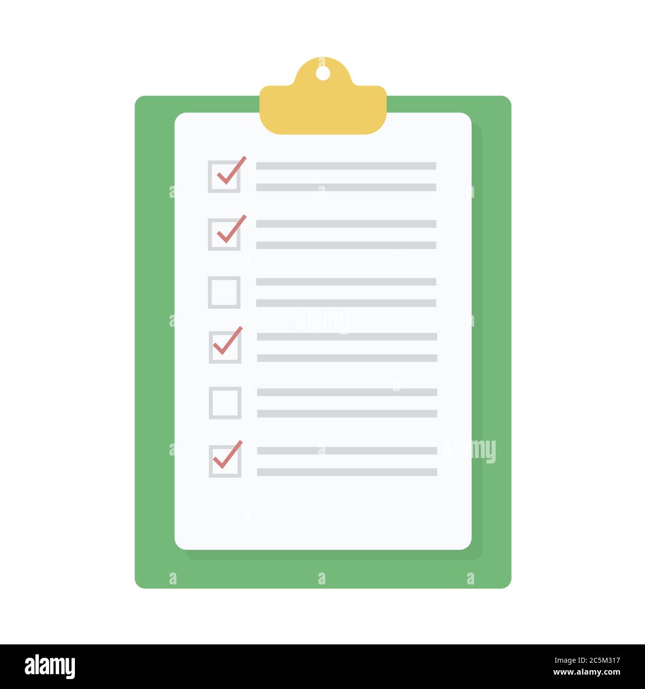 Check list on white background. Vector illustration in trendy flat ...
