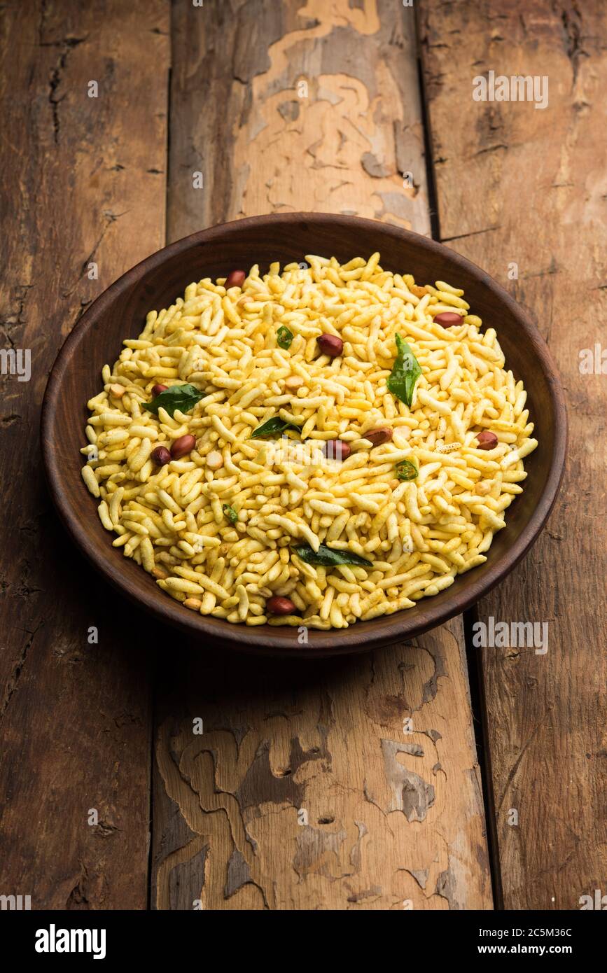 Puffed Rice Chivda is a savory and spicy bhel item made using murmura ...