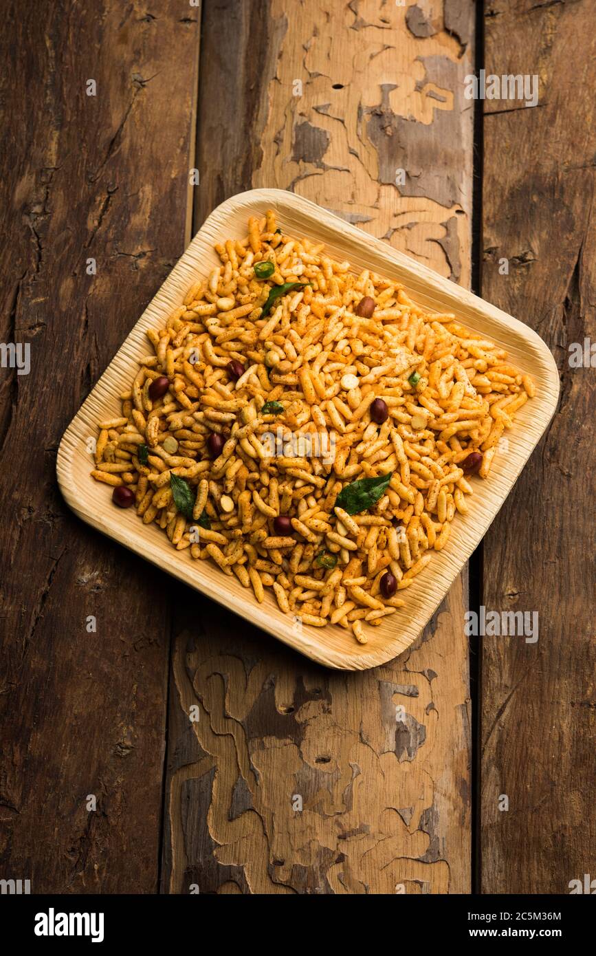 Puffed Rice Chivda is a savory and spicy bhel item made using murmura ...