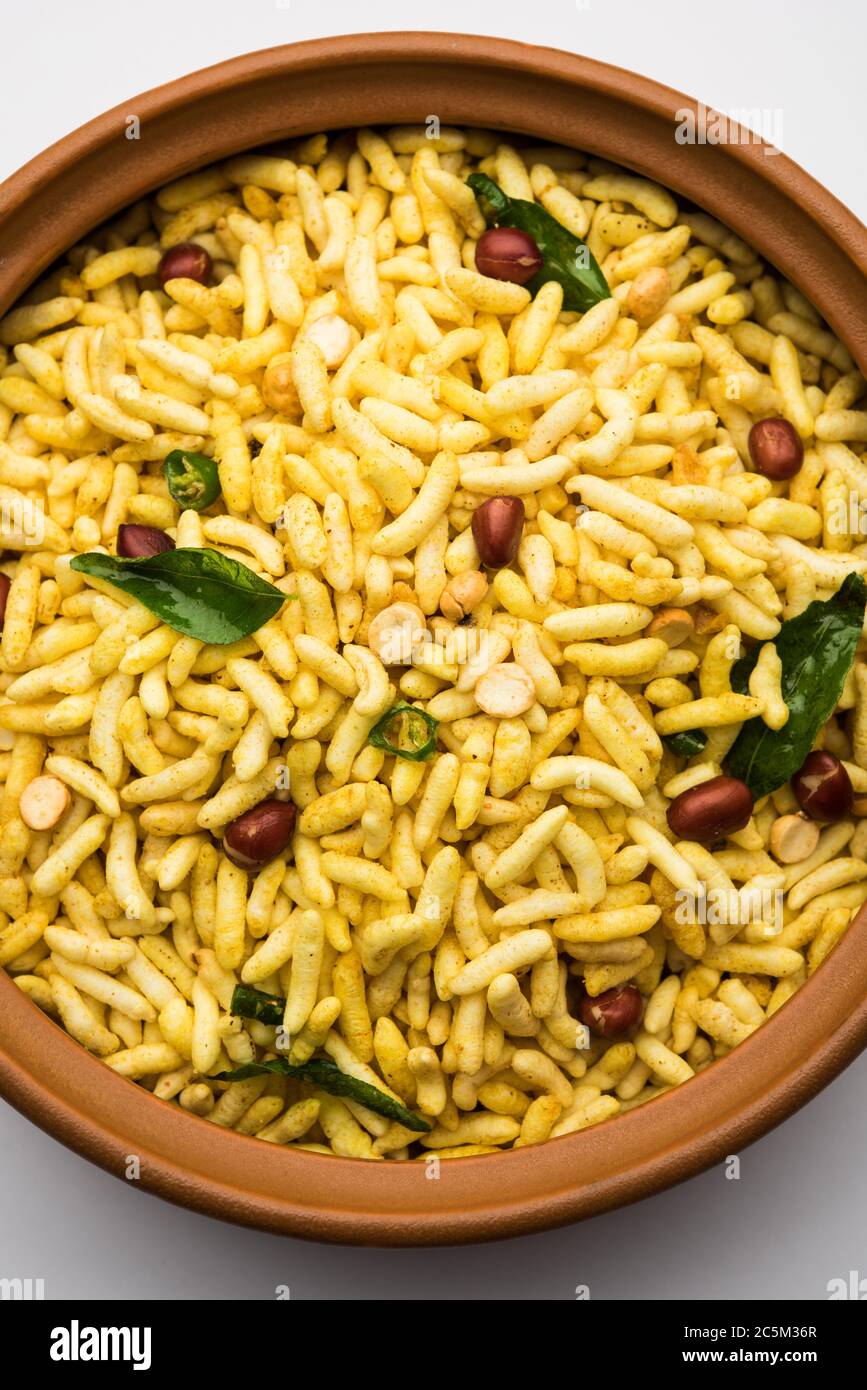 Puffed Rice Chivda is a savory and spicy bhel item made using murmura ...