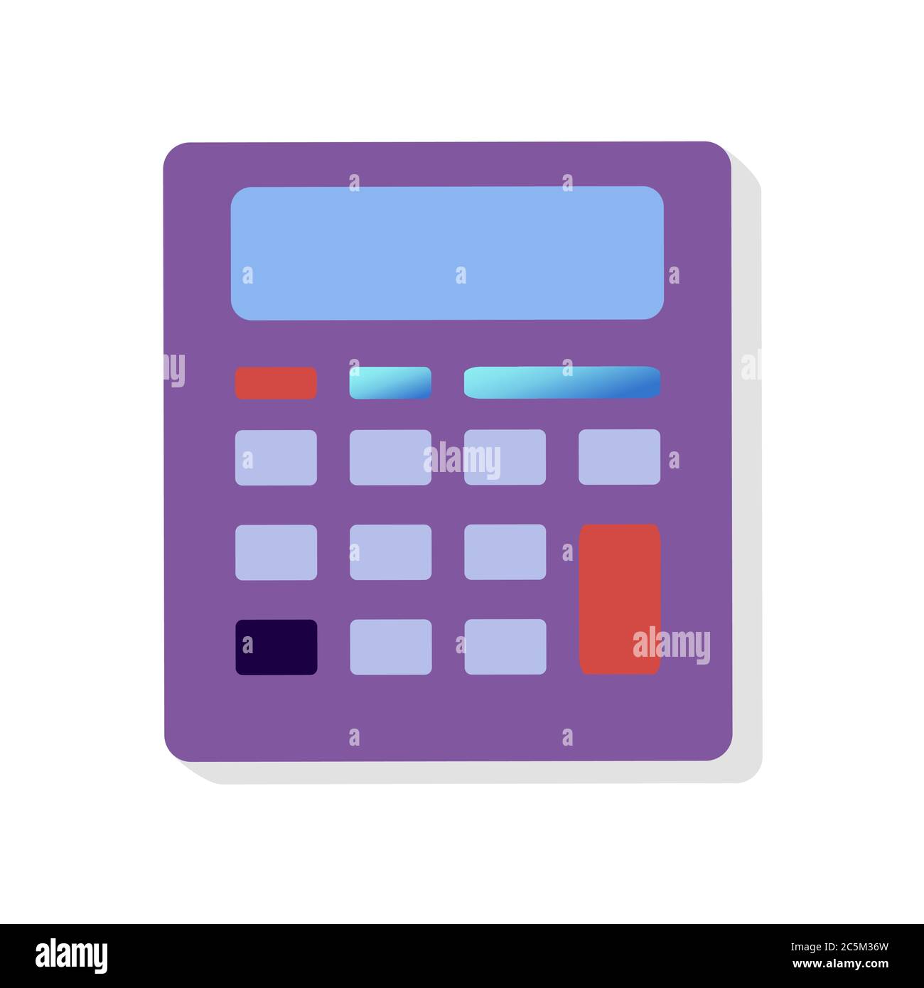 Icon calculator in flat Cut Out Stock Images & Pictures - Alamy