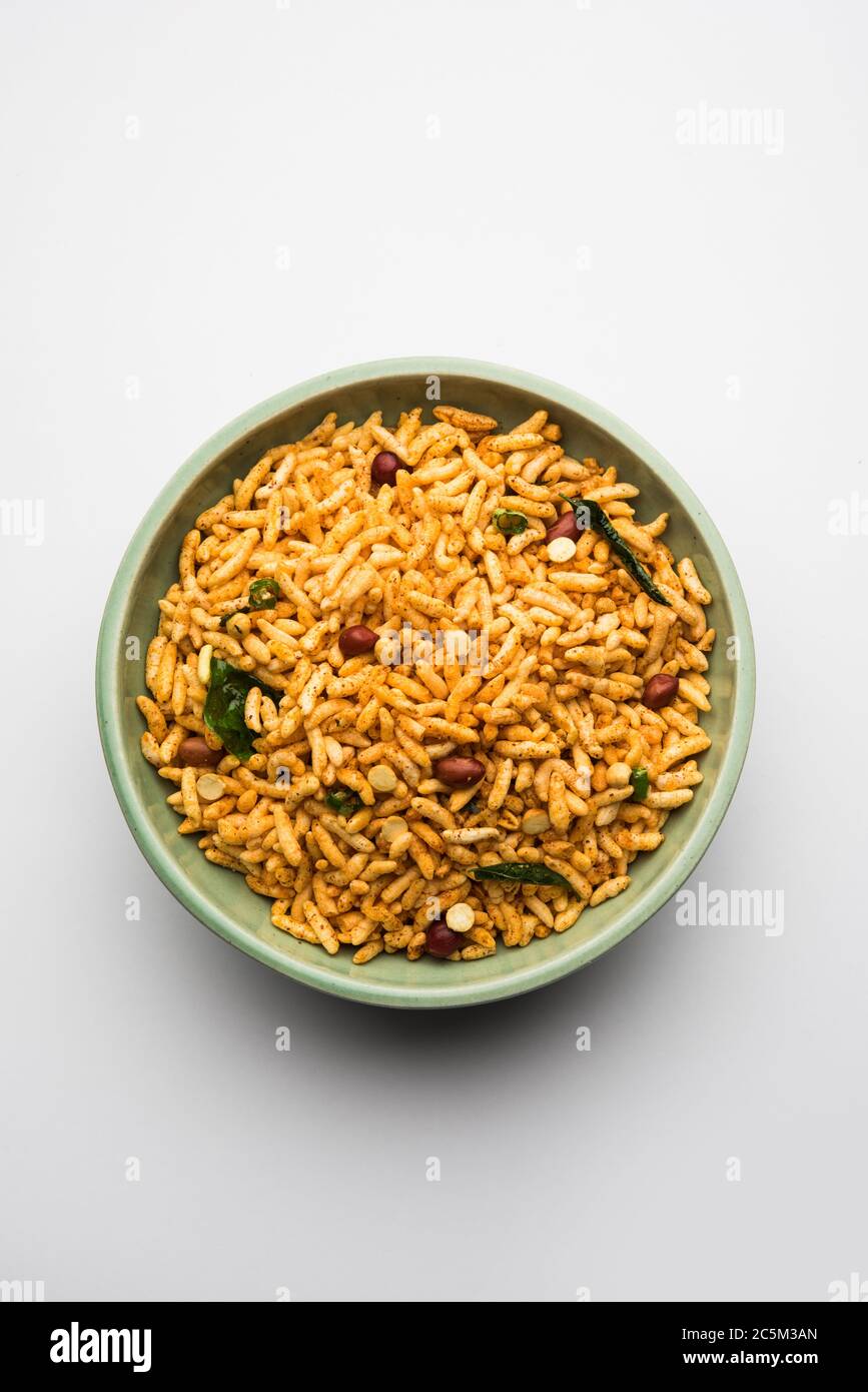 Puffed Rice Chivda is a savory and spicy bhel item made using murmura ...