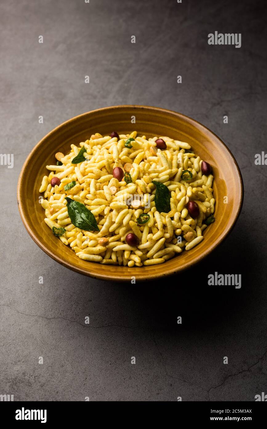Puffed Rice Chivda is a savory and spicy bhel item made using murmura ...