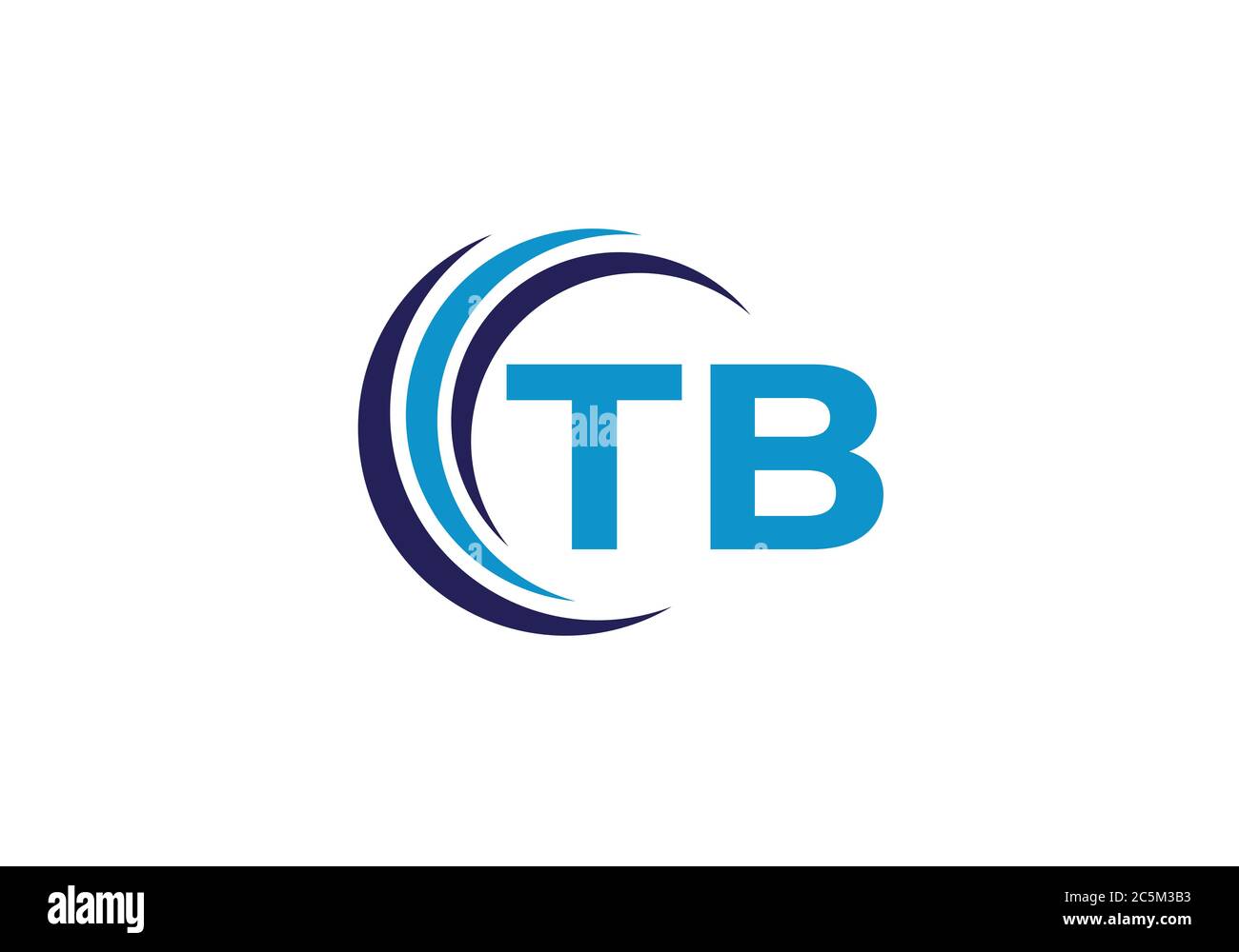 Initial Monogram Letter T B Logo Design Vector Template. T B Letter ...