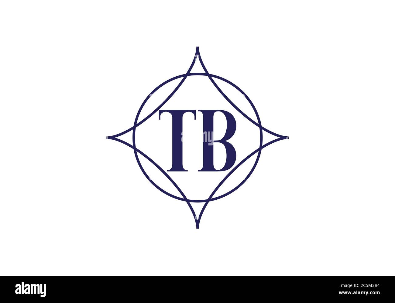 Initial Monogram Letter T B Logo Design Vector Template. T B Letter ...