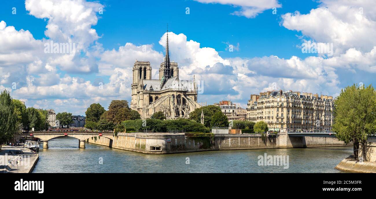 Seine and Notre Dame de Paris is the one of the most famous symbols of ...