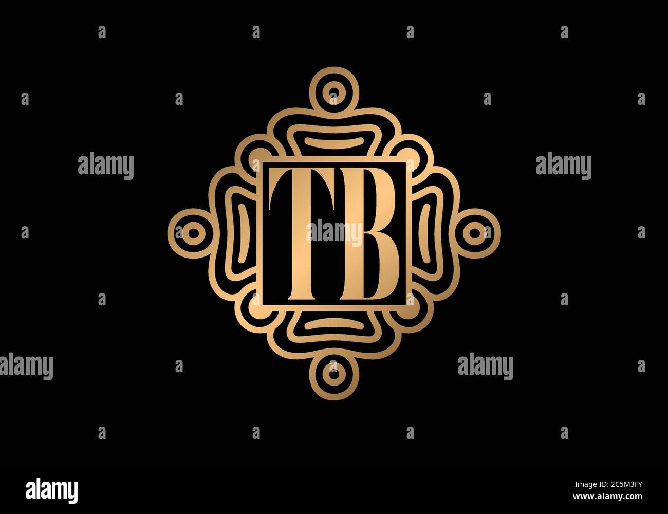 Initial Monogram Letter T B Logo Design Vector Template. T B Letter ...