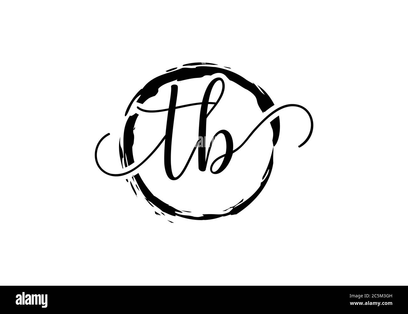 Initial Monogram Letter T B Logo Design Vector Template. T B Letter ...