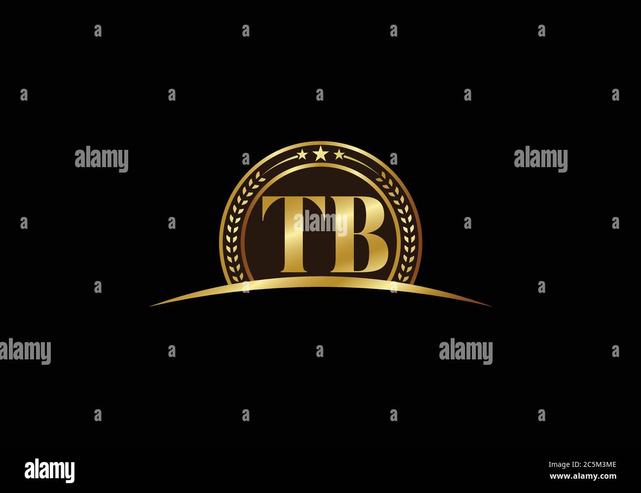 Initial Monogram Letter T B Logo Design Vector Template. T B Letter ...