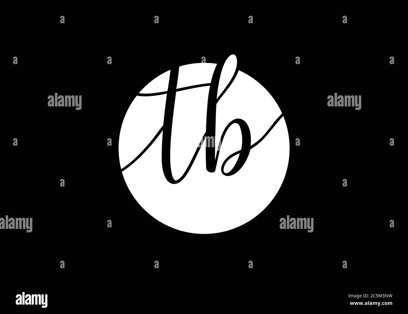 Initial Monogram Letter T B Logo Design Vector Template. T B Letter ...