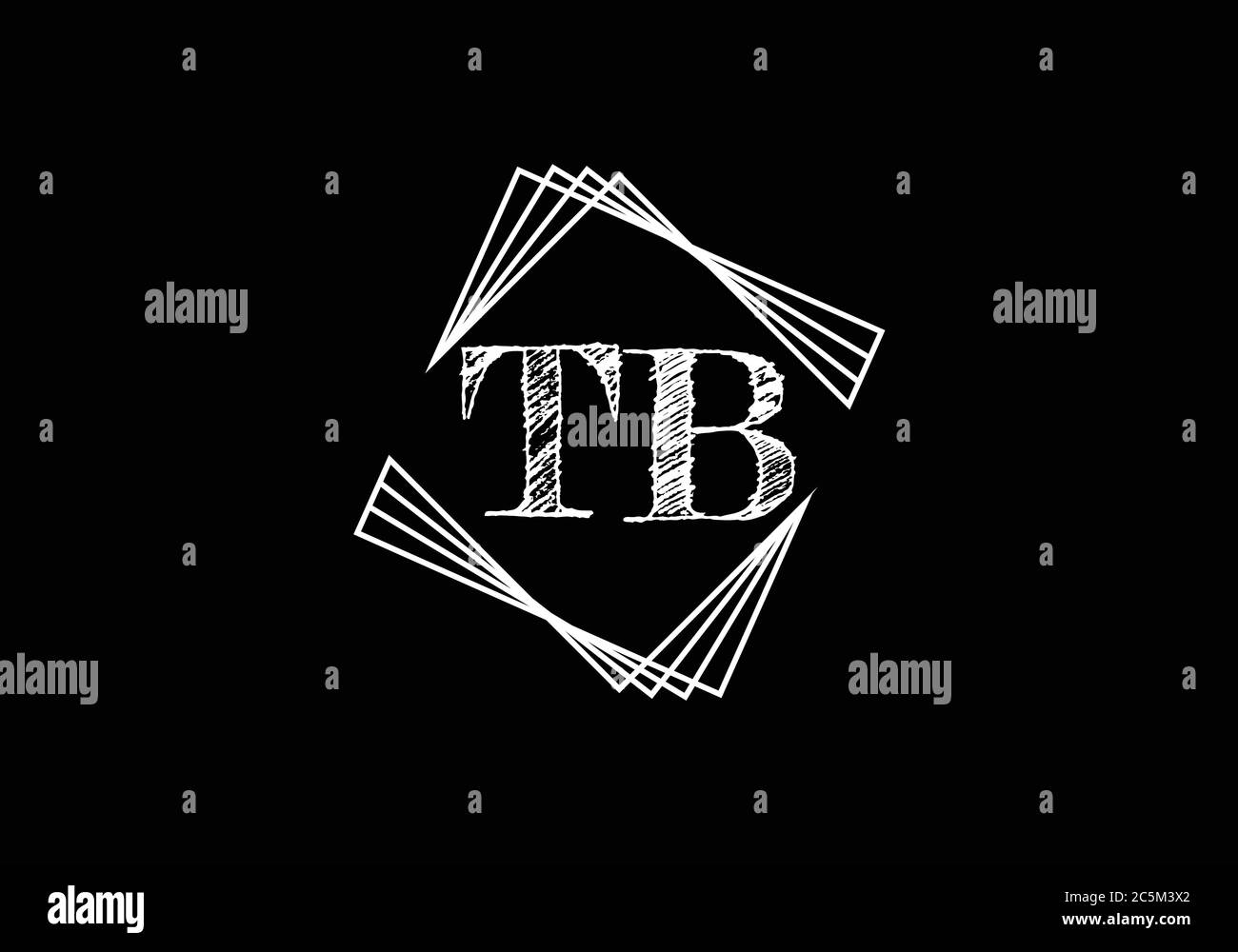 Initial Monogram Letter T B Logo Design Vector Template. T B Letter ...