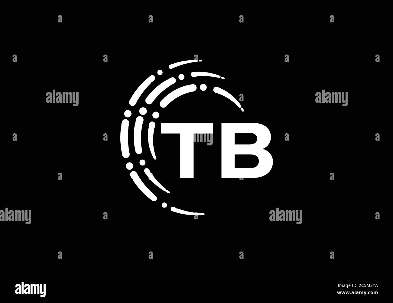 Initial Monogram Letter T B Logo Design Vector Template. T B Letter ...