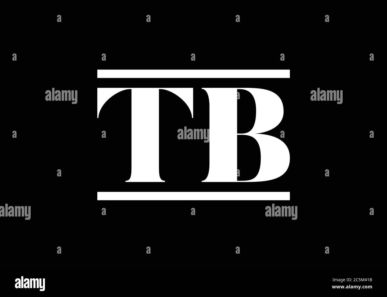 Initial Monogram Letter T B Logo Design Vector Template. T B Letter ...