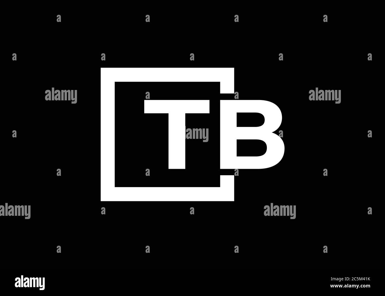 Initial Monogram Letter T B Logo Design Vector Template. T B Letter ...