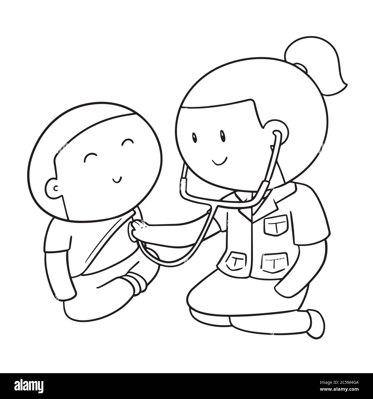 Kid profession vector Black and White Stock Photos & Images - Alamy