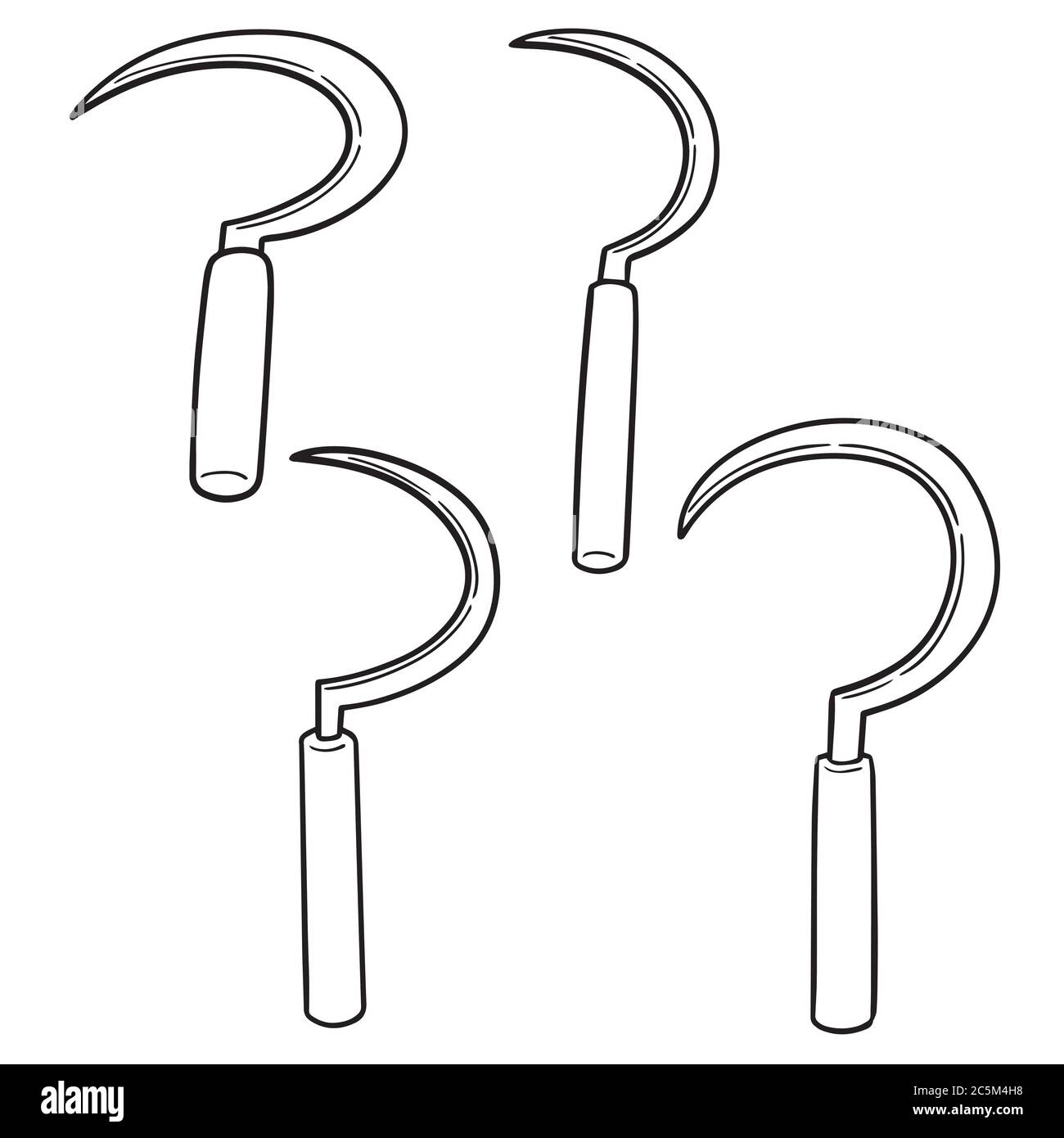 vector set of sickle Stock Vector Image & Art - Alamy