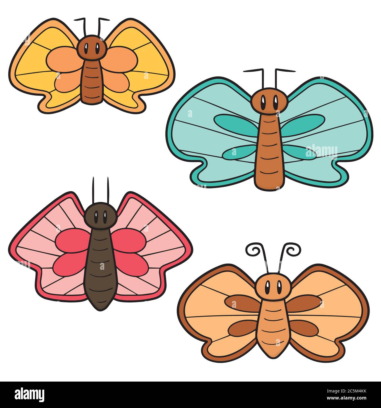 vector set of butterflies Stock Vector Image & Art - Alamy