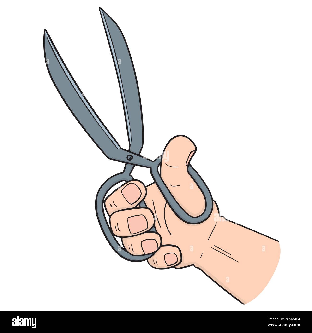 vector of hand using scissors Stock Vector Image & Art - Alamy
