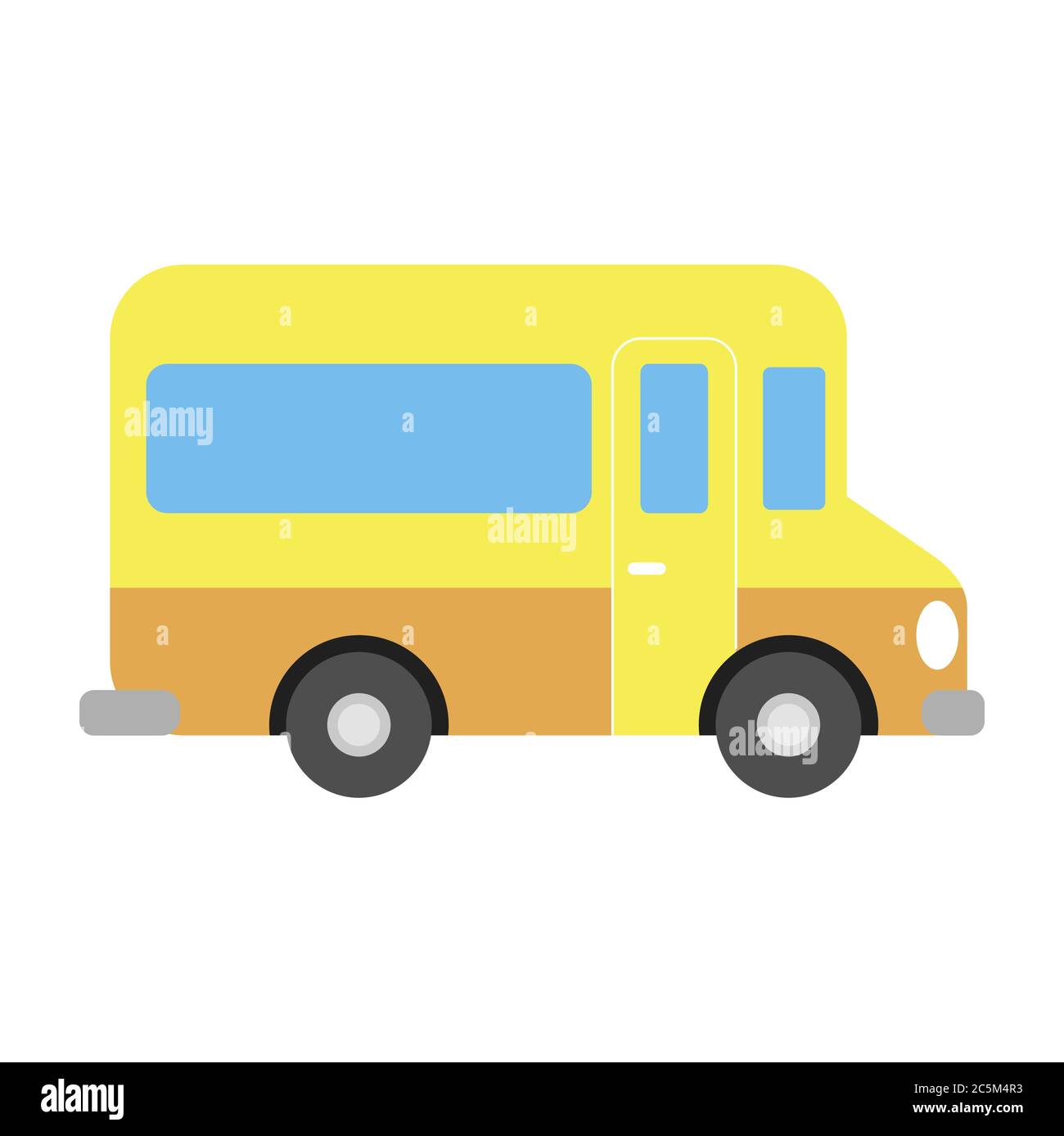 School bus on white background. Vector illustration in trendy flat ...
