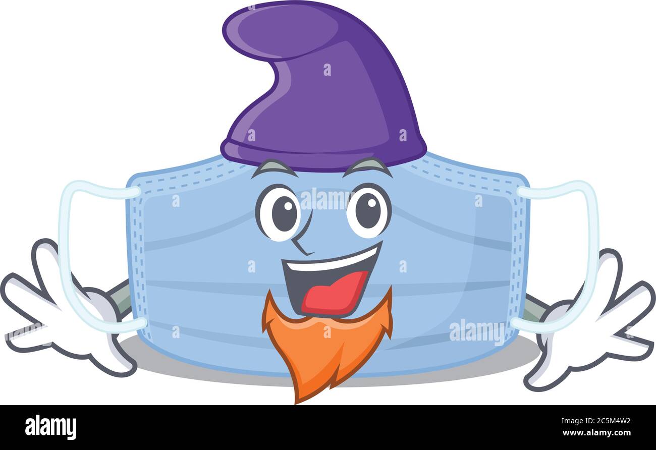 An adorable cartoon design of surgical mask as an Elf fairytale ...