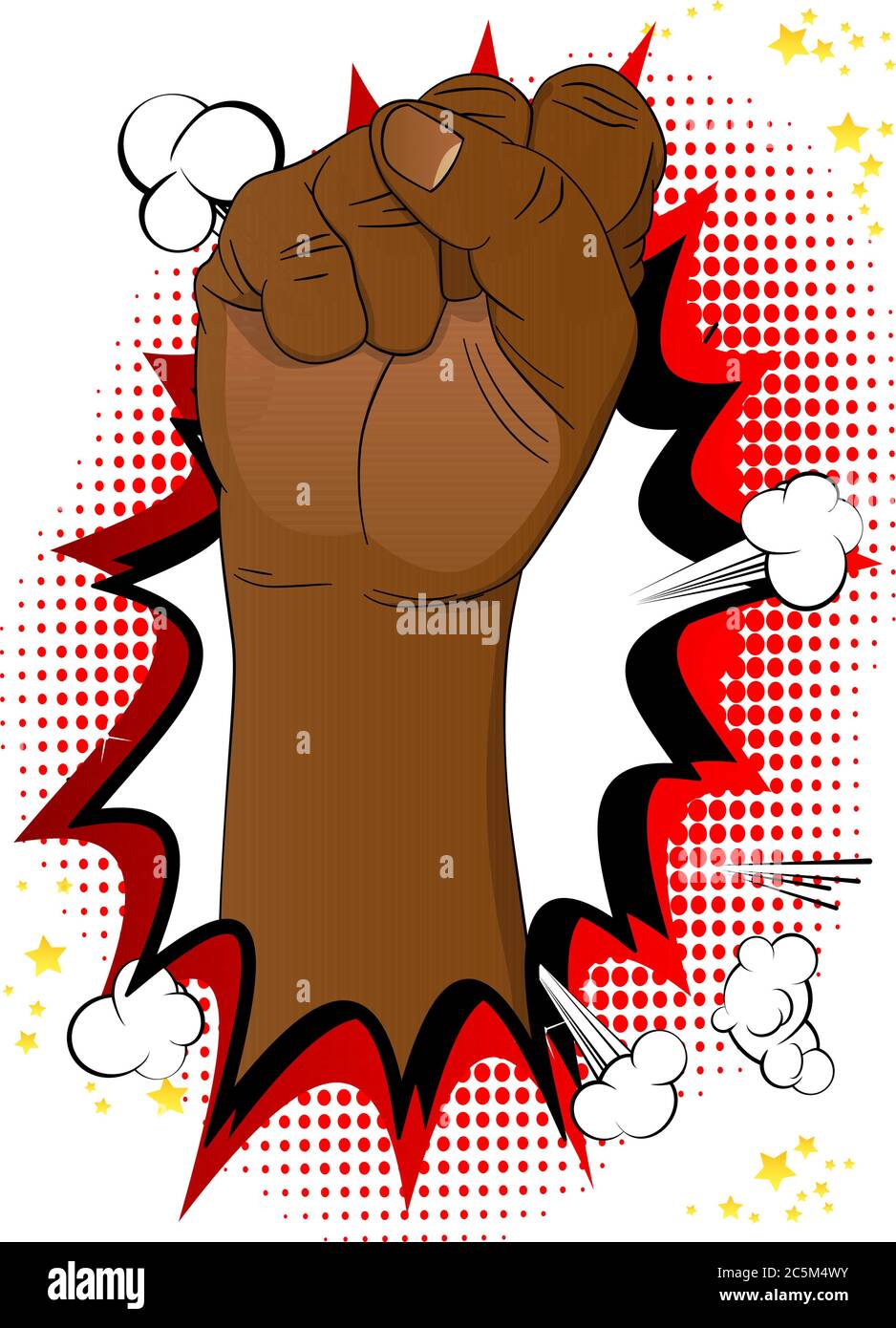 Comic book style power strength fist Fight for your rights. Cartoon ...