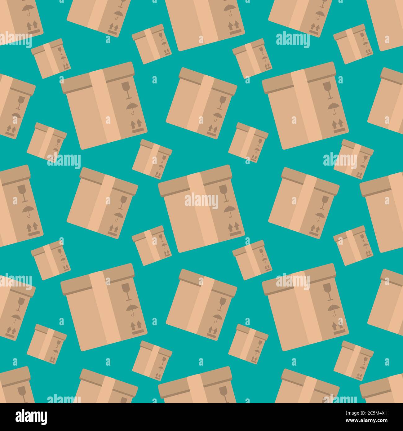 cardboard box seamless pattern vector illustration background Stock ...